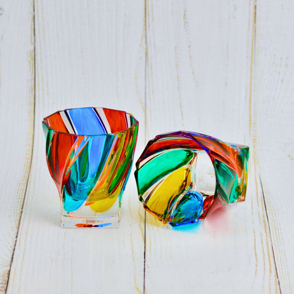 Ponti Italian Crystal Drink Glasses, Set of 2, Made in Italy