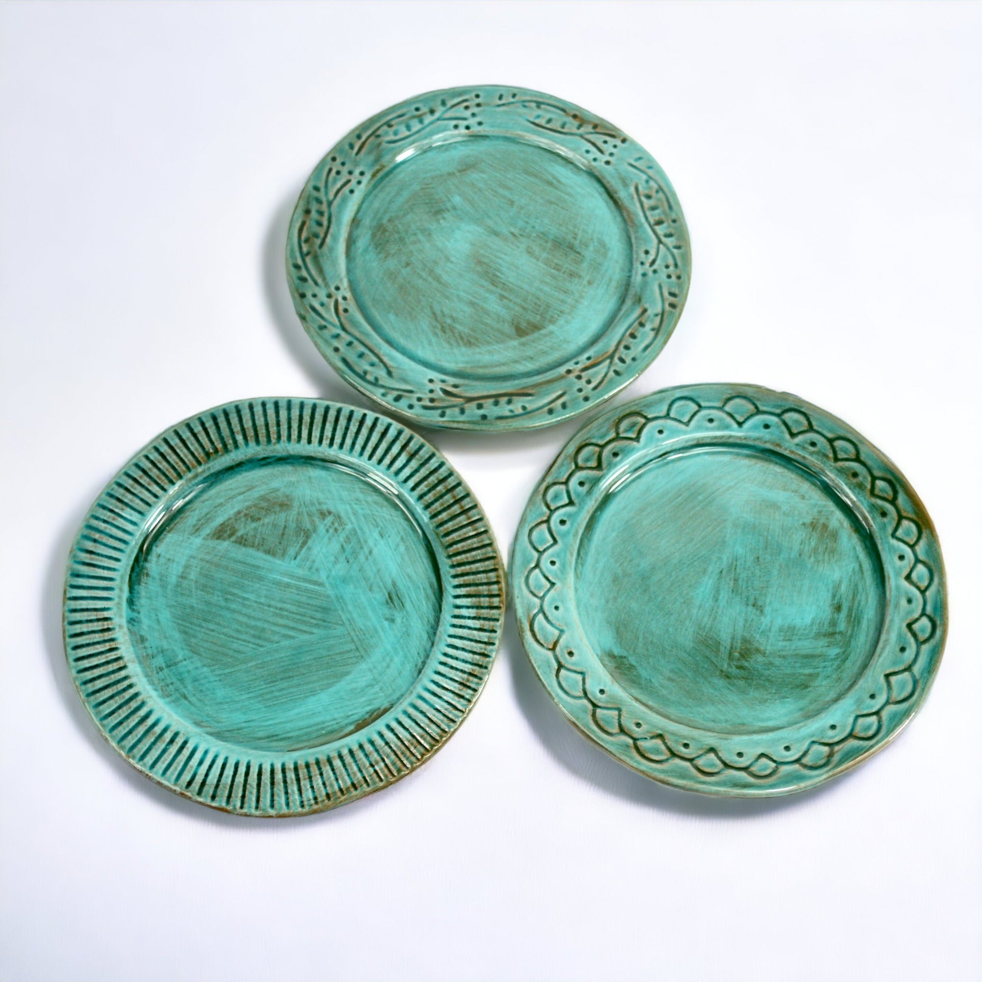 Tuscan Pottery Plates Handmade Yellow Tuscan Dinnerware Set
